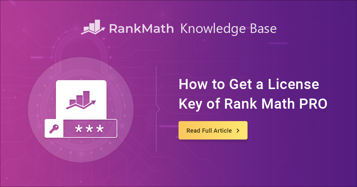 Where Is My Rank Math PRO License Key?