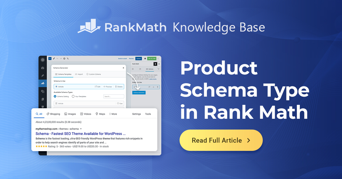 Product Schema Type » Rank Math