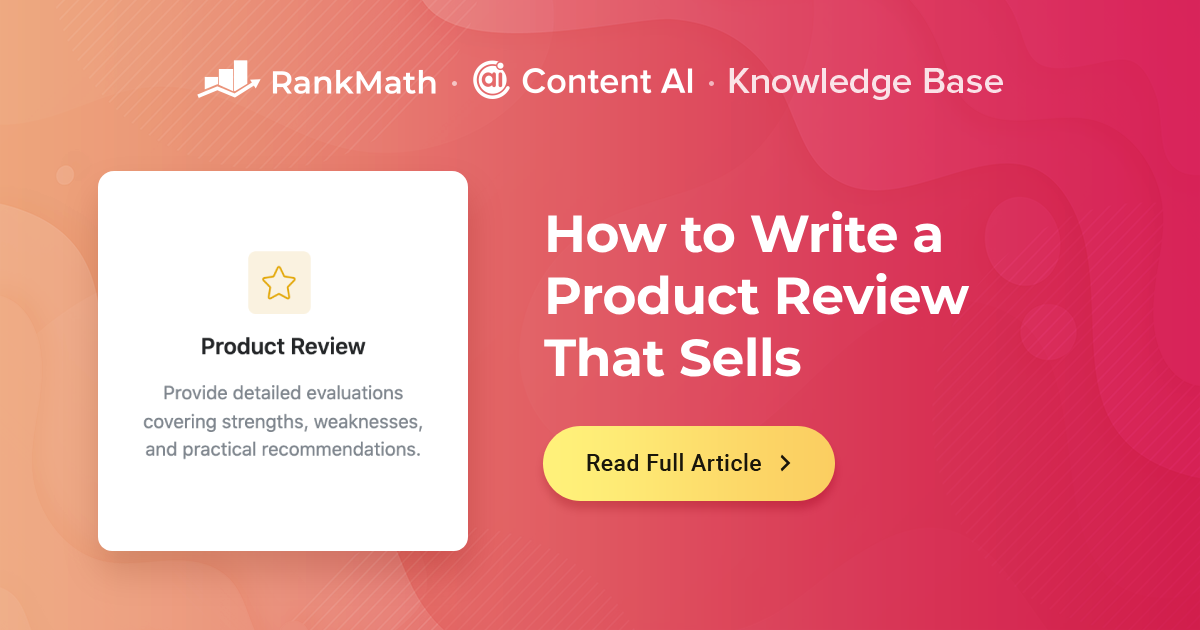 How to Write a Product Review That Sells » Rank Math