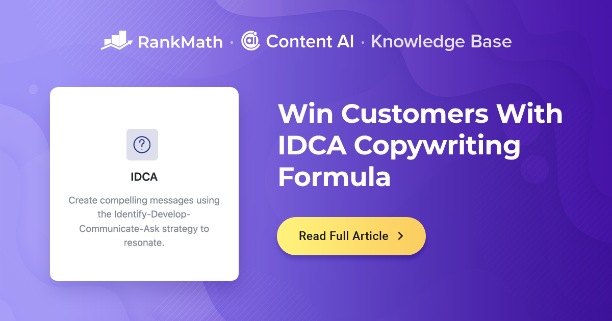 How to Win Customers With IDCA Copywriting Formula » Rank Math