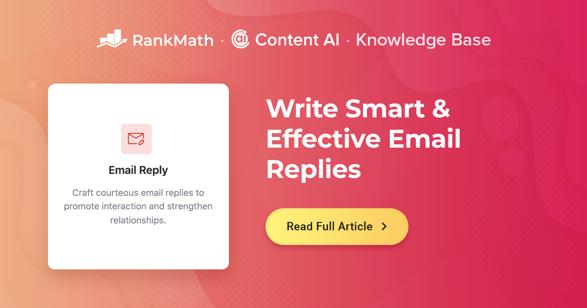 How to Write Smart & Effective Email Reply » Rank Math