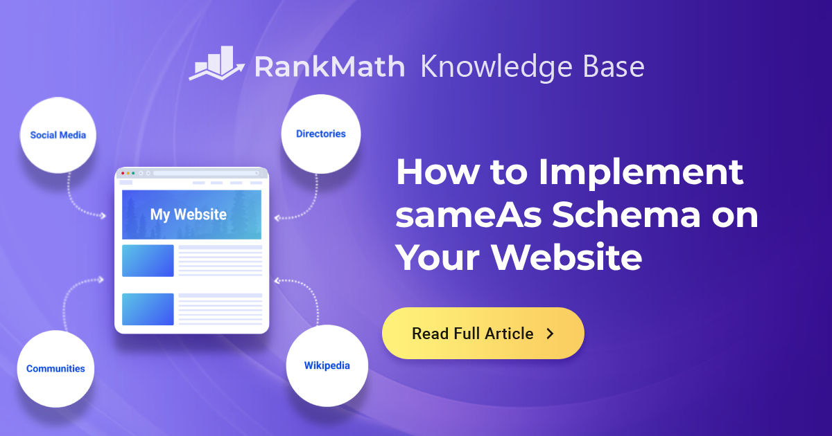 How to Implement sameAs Schema on Your Website » Rank Math