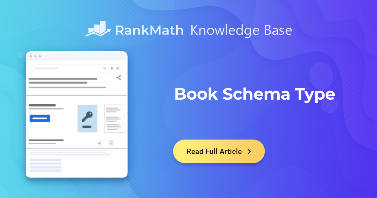 Book Schema Type » Rank Math