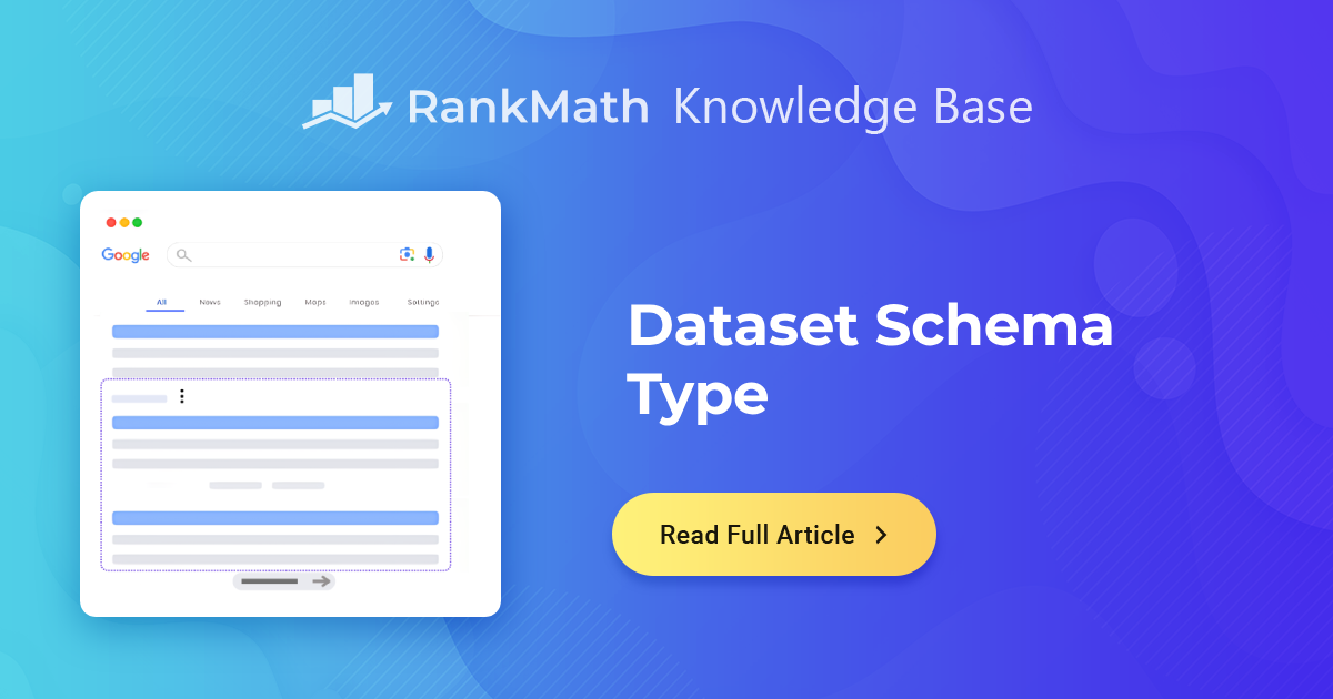 Dataset Schema Type » Rank Math