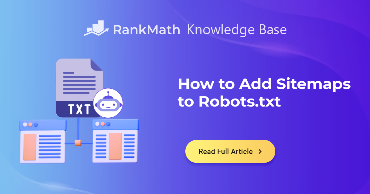 How to Add Sitemaps to Robots.txt » Rank Math