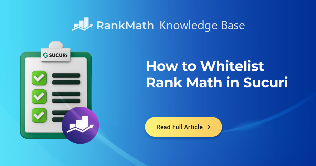How to Whitelist Rank Math in Sucuri » Rank Math