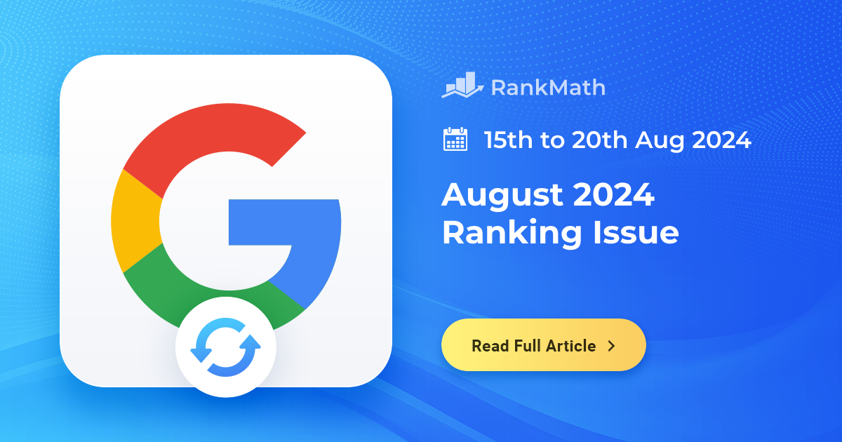 August 2024 Ranking Issue » Rank Math