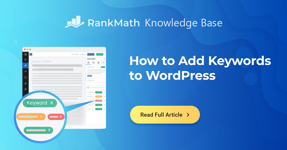 How to Add Keywords to WordPress » Rank Math