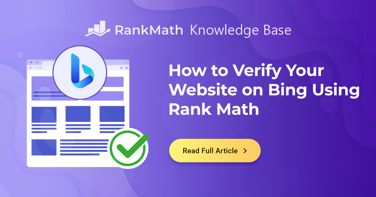 How to Verify Your Website on Bing Using Rank Math » Rank Math