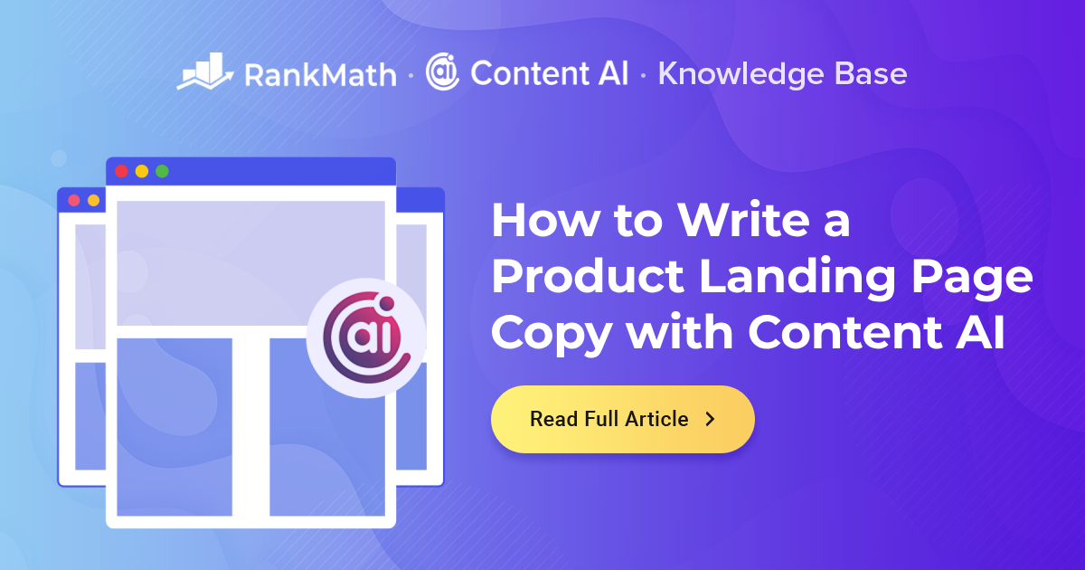 How to Write a Product Landing Page Copy with Content AI » Rank Math