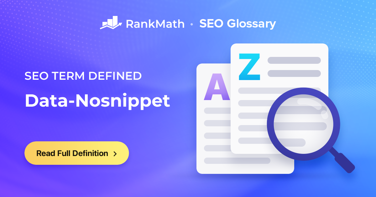 Data-Nosnippet » Rank Math